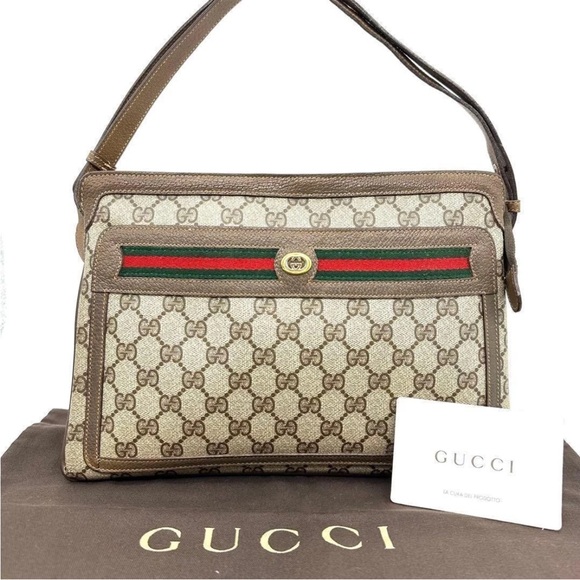 Gucci | Bags | Gucci Tan And Brown Gg Shoulder Bag | Poshmark